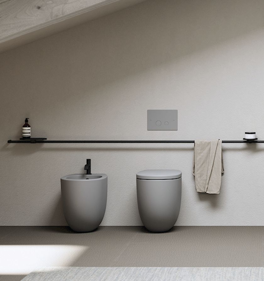 MILK Floor mounted rimless ceramic toilet By Nic