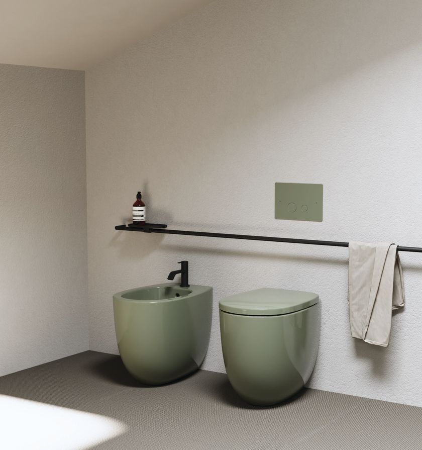 MILK Floor mounted rimless ceramic toilet By Nic
