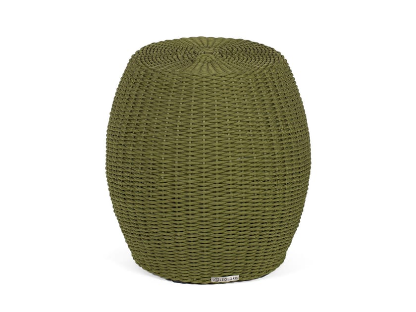 BARREL Pouf da giardino in alluminio intrecciato By Nodo Italia