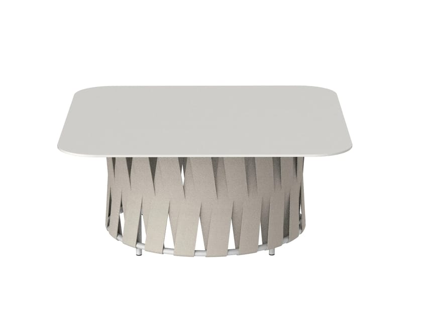 CIRCUS Tavolino da giardino con piano quadrato in Dekton By Nodo Italia