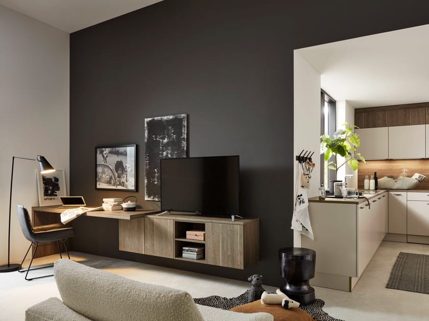 MANHATTAN OAK GRAPHITE SILVER Writing desk By Nolte Küchen