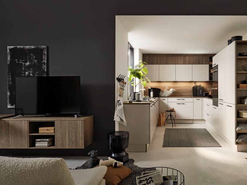 MANHATTAN OAK GRAPHITE SILVER Writing desk By Nolte Küchen