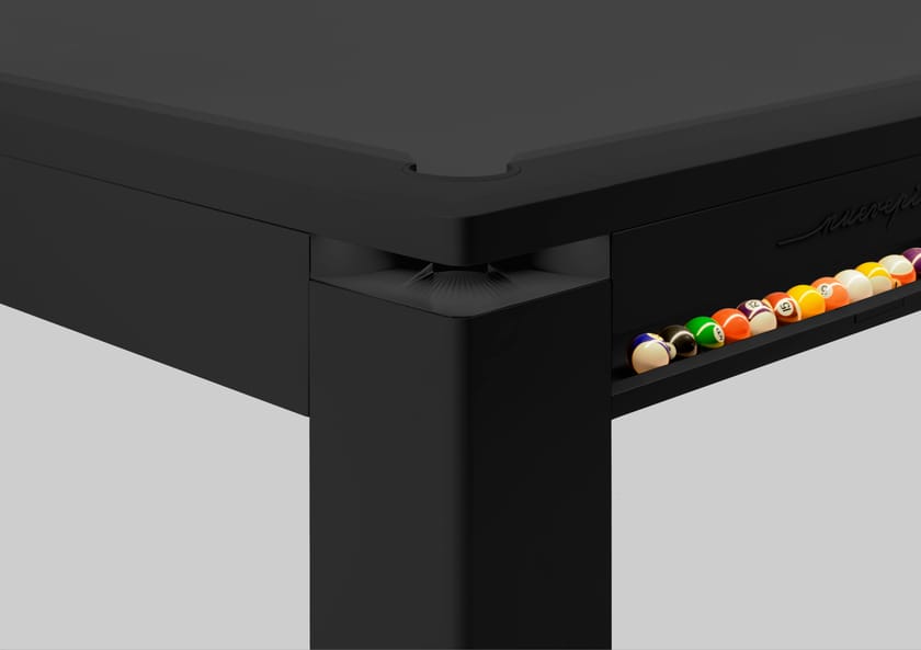 MONOCOLOR BLACK IS BLACK Rectangular pool table By Nuevepies