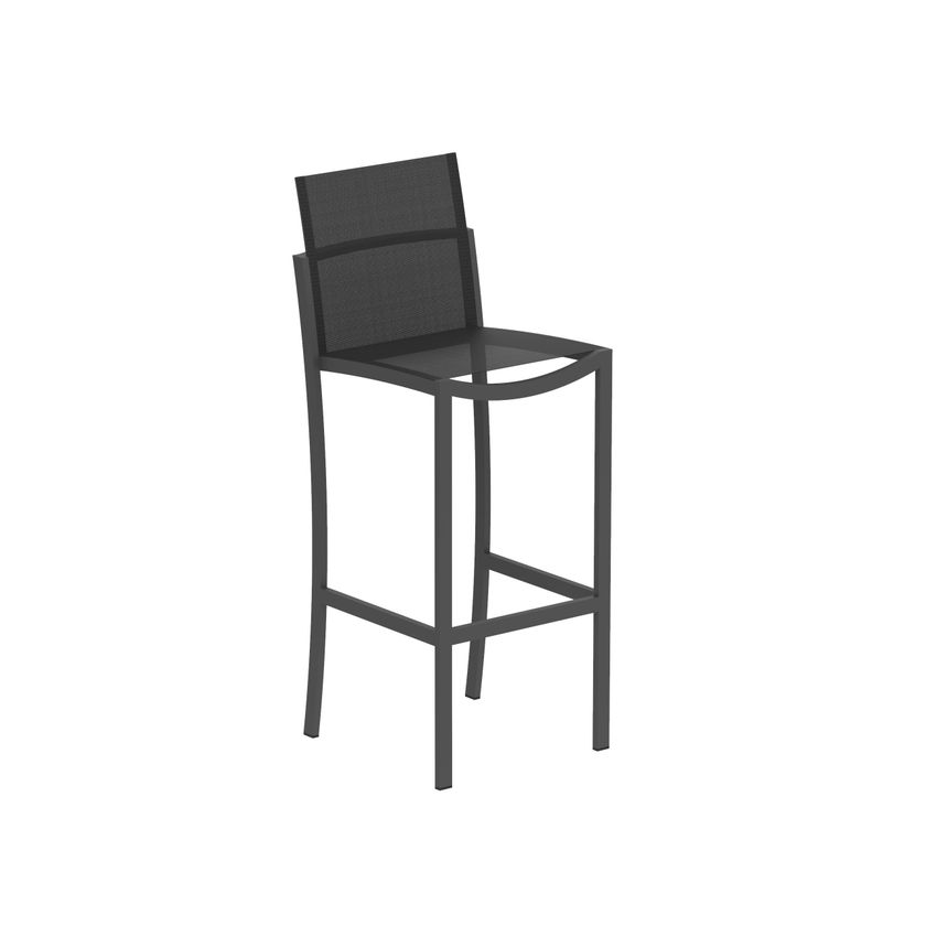 O-ZON High Batyline® stool with footrest By Royal Botania