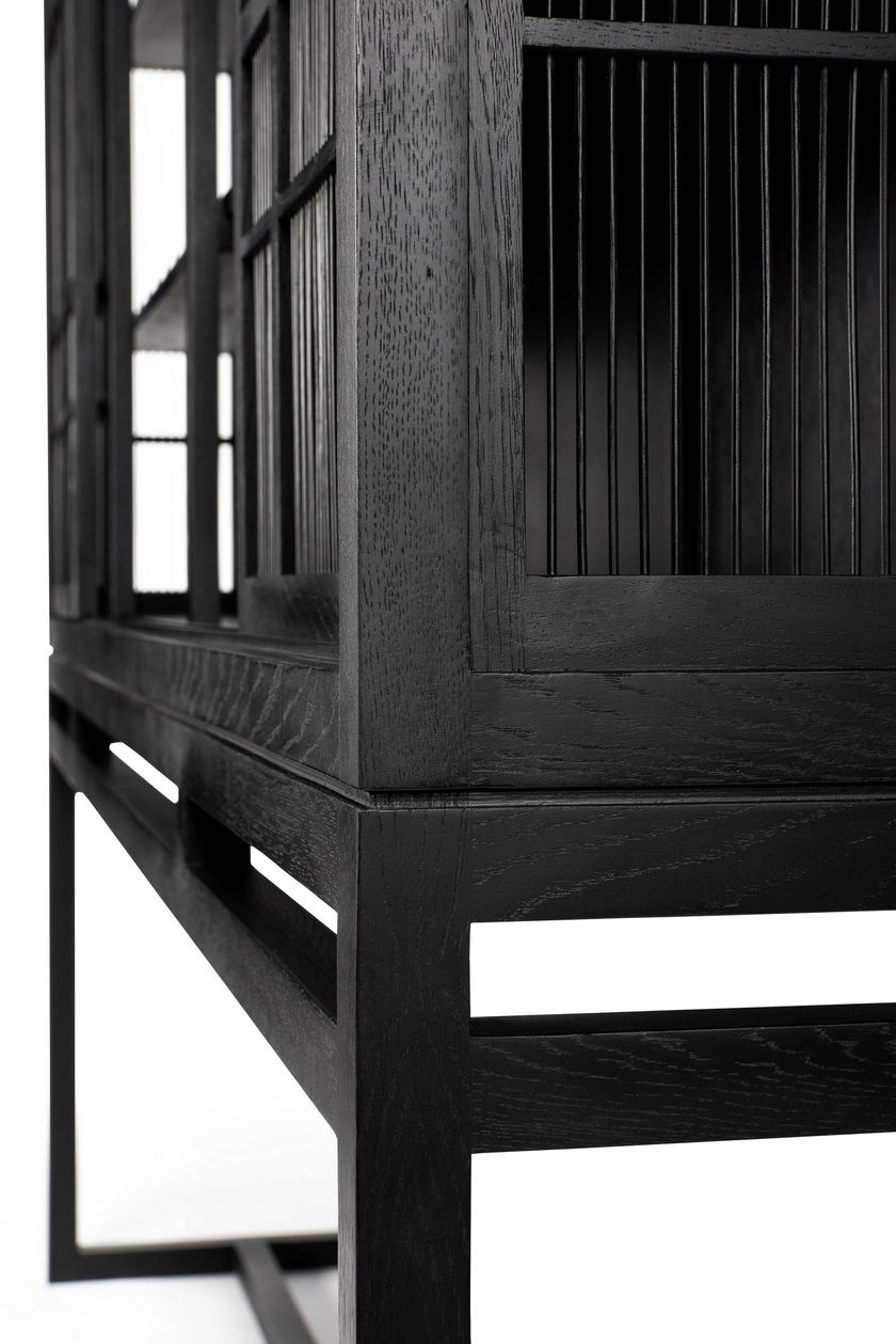 Lacquered oak highboard with sliding doors OAK BURUNG By Ethnicraft ...