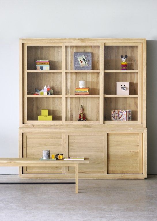 OAK PURE | Highboard with sliding doors By Ethnicraft