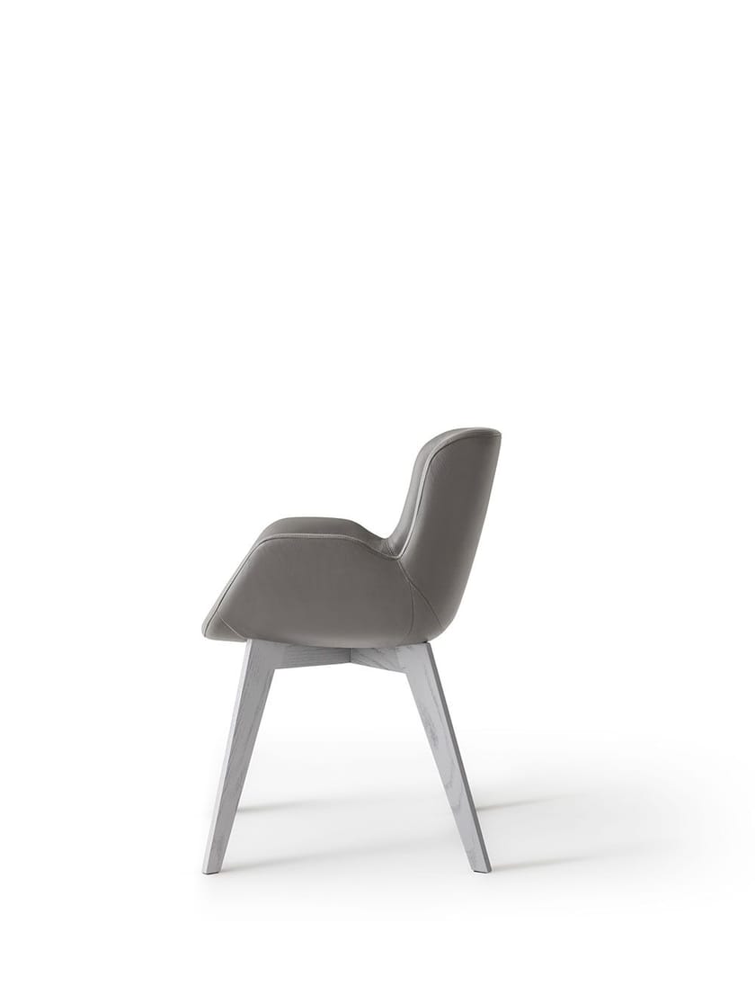 NOTA GN8020 Leather chair with armrests By OAK | design Nicola Gallizia