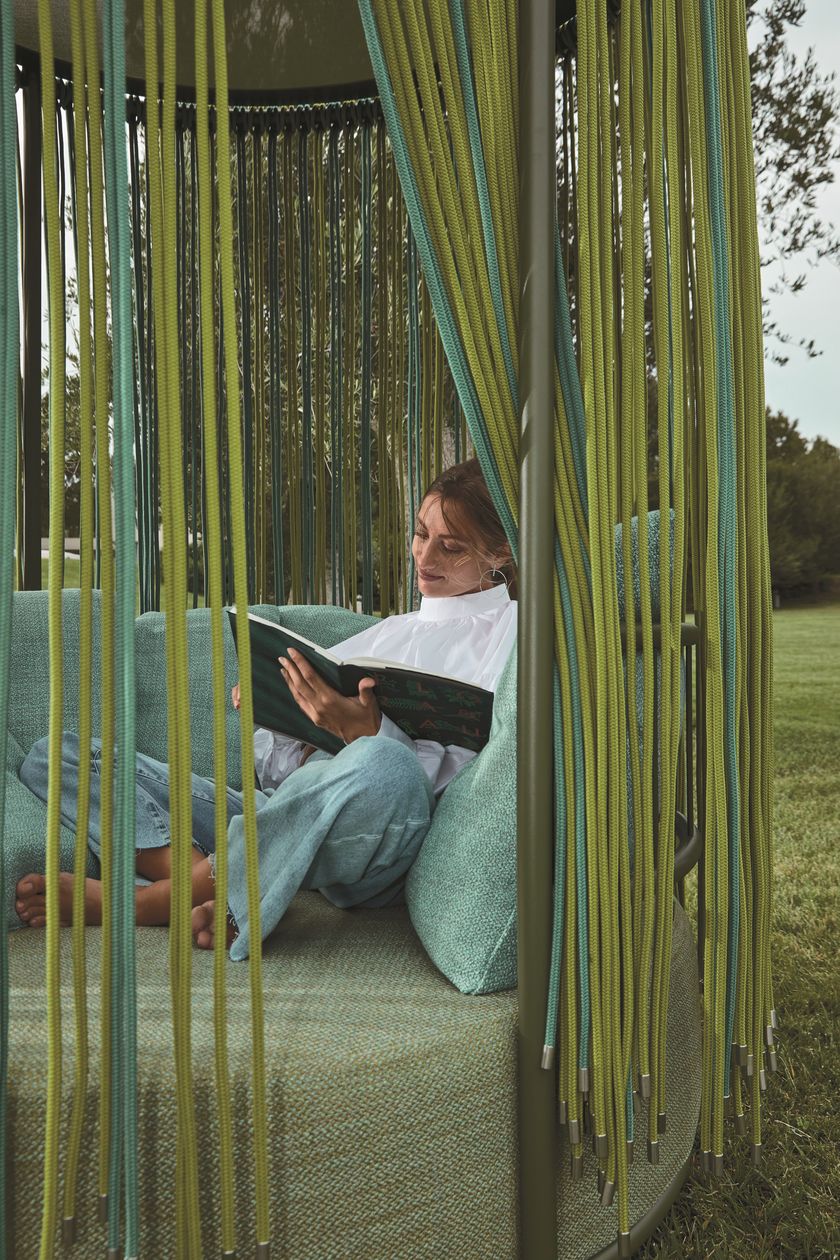 Canopied round lounger with polyester ropes OASI Oasi Collection By ...