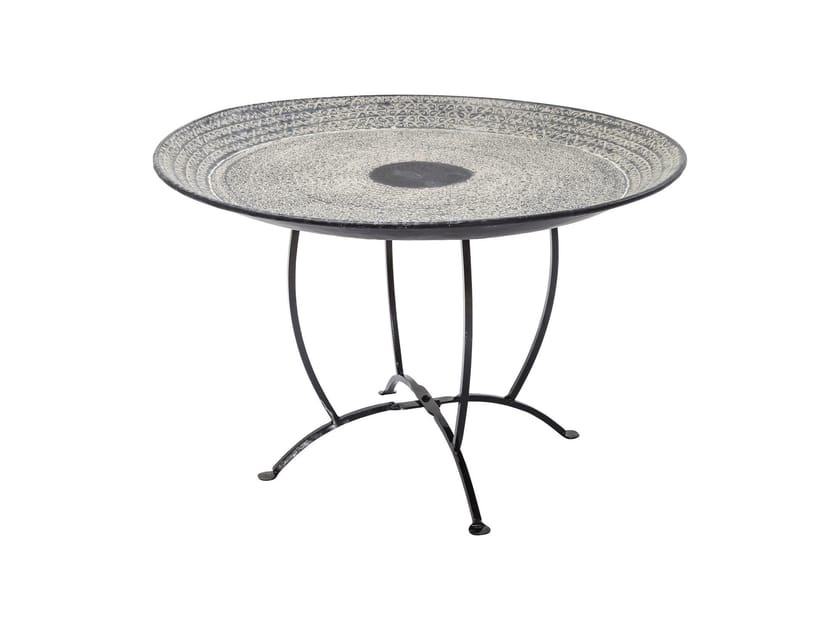 Round aluminium tray OASIS BLACK By KARE Design