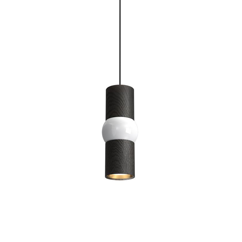 LIGHTBONE BLACK OAK LED oak pendant lamp By OBLURE | design FÄRG & BLANCHE