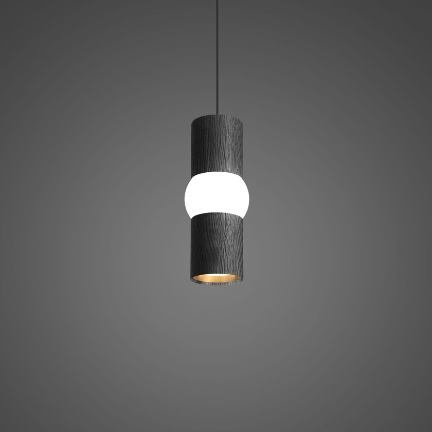 LIGHTBONE BLACK OAK LED oak pendant lamp By OBLURE | design FÄRG & BLANCHE