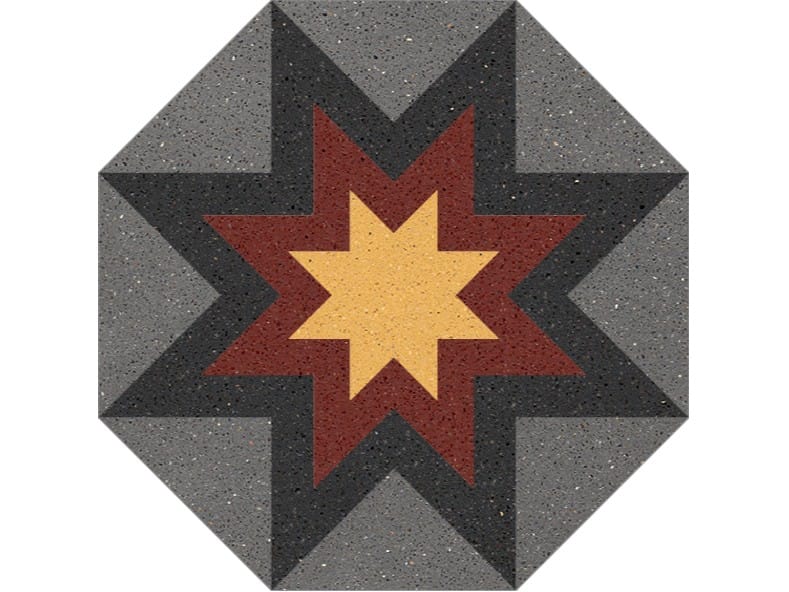 Handmade wall/floor tiles with encaustic effect OCTAGON By KAROISTANBUL