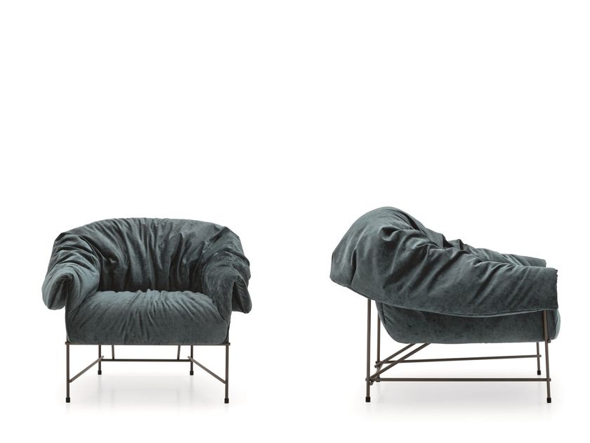 OCTAVIA Fabric armchair with armrests By Ditre Italia | design Stefano ...