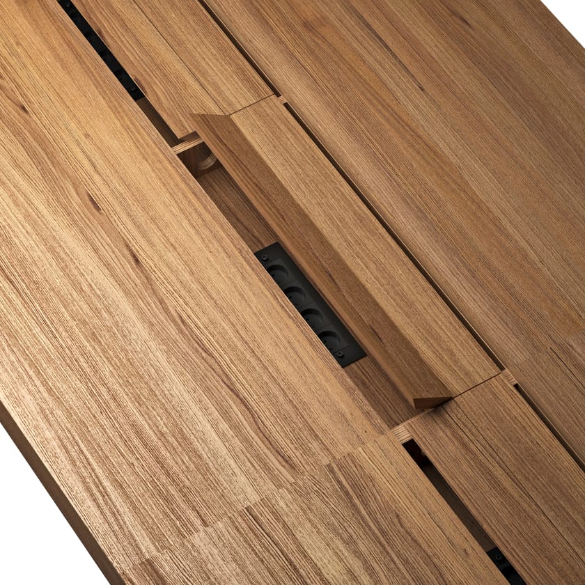 OE4/M Steel and wood meeting table with cable management By ODESD2 ...