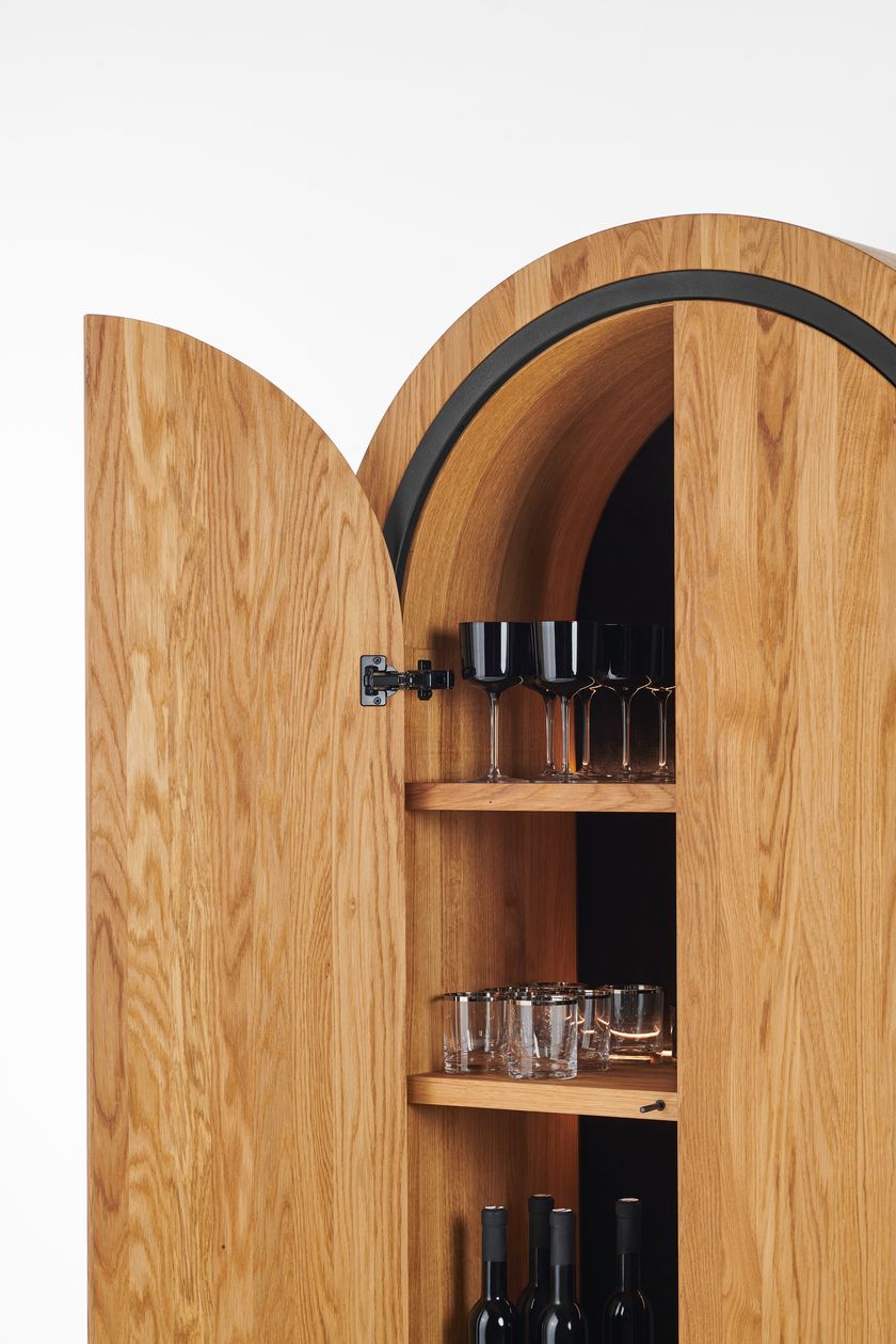 OFFSET Solid wood bar cabinet with integrated lighting By Milla & Milli ...
