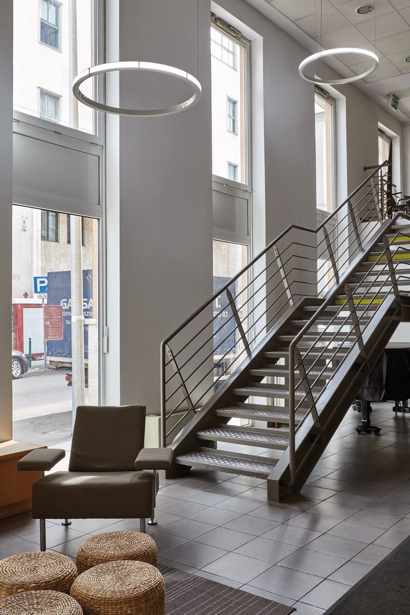 LED direct-indirect light aluminium pendant lamp OLALA By Oleant design ...