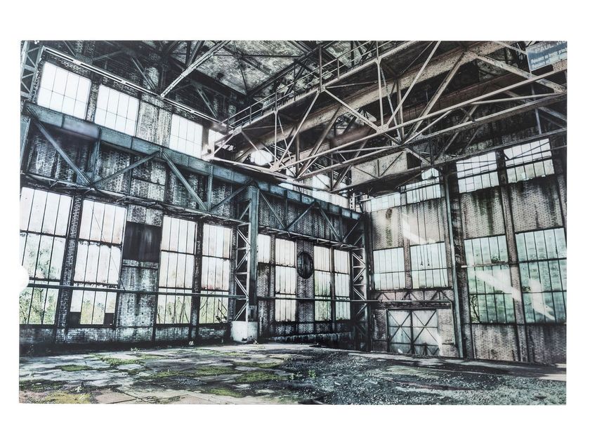 Photographic print / Print on glass OLD INDUSTRIAL HALL By KARE Design