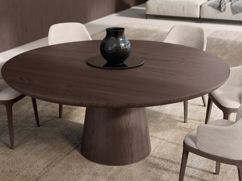 Big Round Wood Table