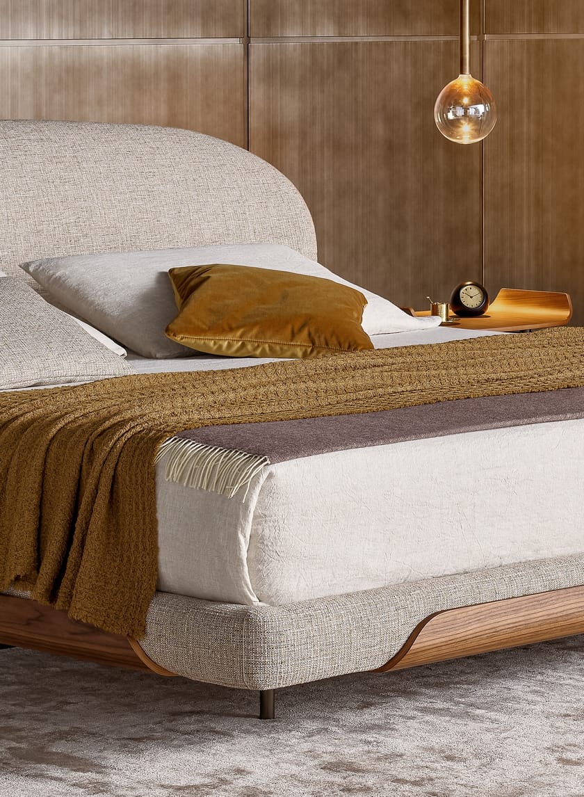 OLOS BED Upholstered fabric double bed By Bonaldo | design Mauro Lipparini