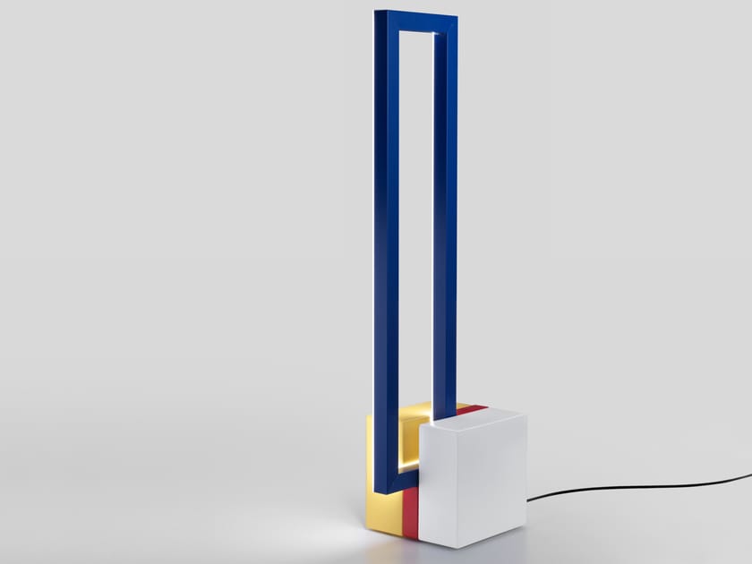Direct light aluminium table lamp with dimmer OMAGGIO A MONDRIAN By ...