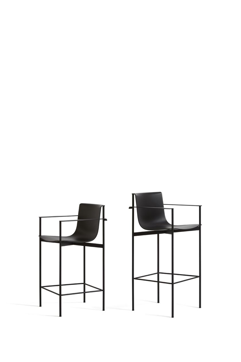 OMBRA High stool with armrests with back By Lema | design Piero Lissoni