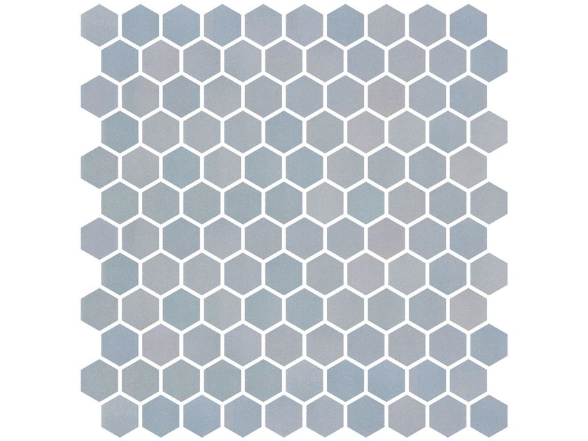HEX STONEGLASS LIGHT BLUE Indoor/outdoor glass mosaic By ONIX