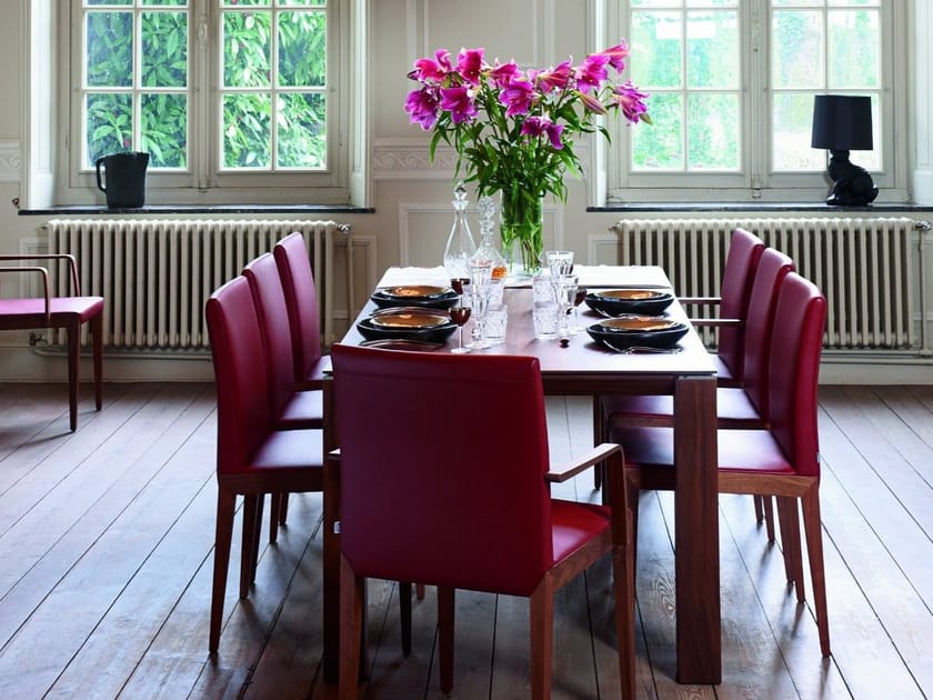 Mesa extensível de jantar retangular de madeira maciça OPERA By JORI ...