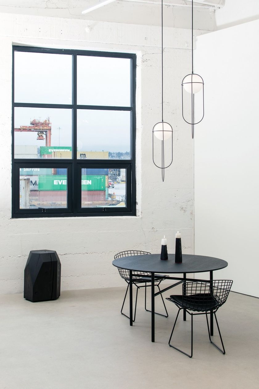 ORBIT Glass and steel pendant lamp By A-N-D | design Lukas Peet