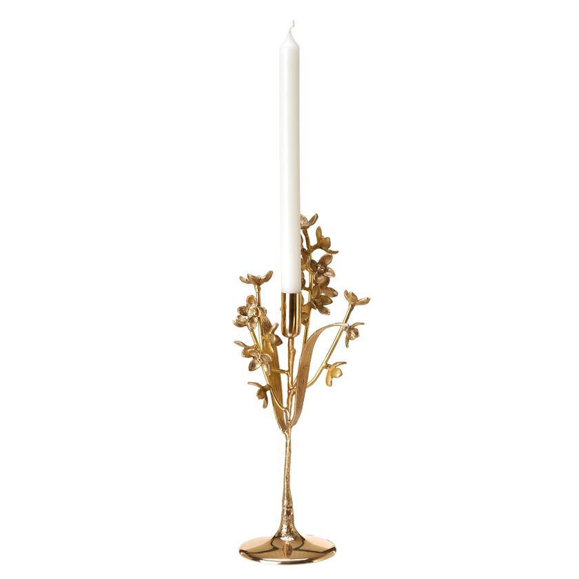 Brass candle holder ORCHID By Pols Potten