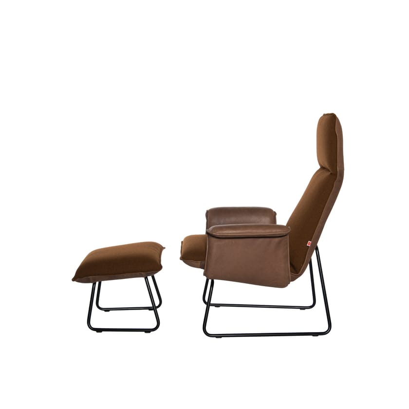 ORIGAMI Sled base upholstered fabric footstool By Jess | design Hugo de ...