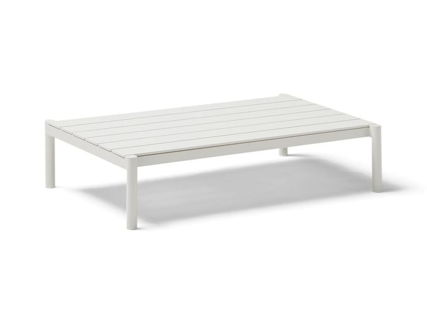 ORIGIN Rectangular aluminum coffee table with porcelain top By POINT ...