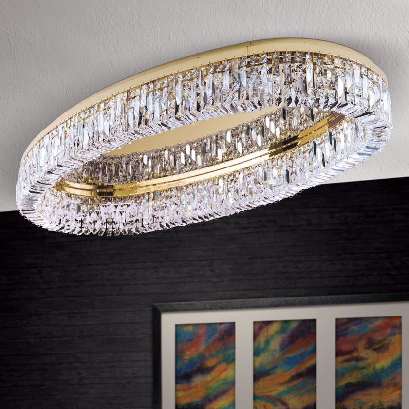 RING Ceiling light with crystals By ORION