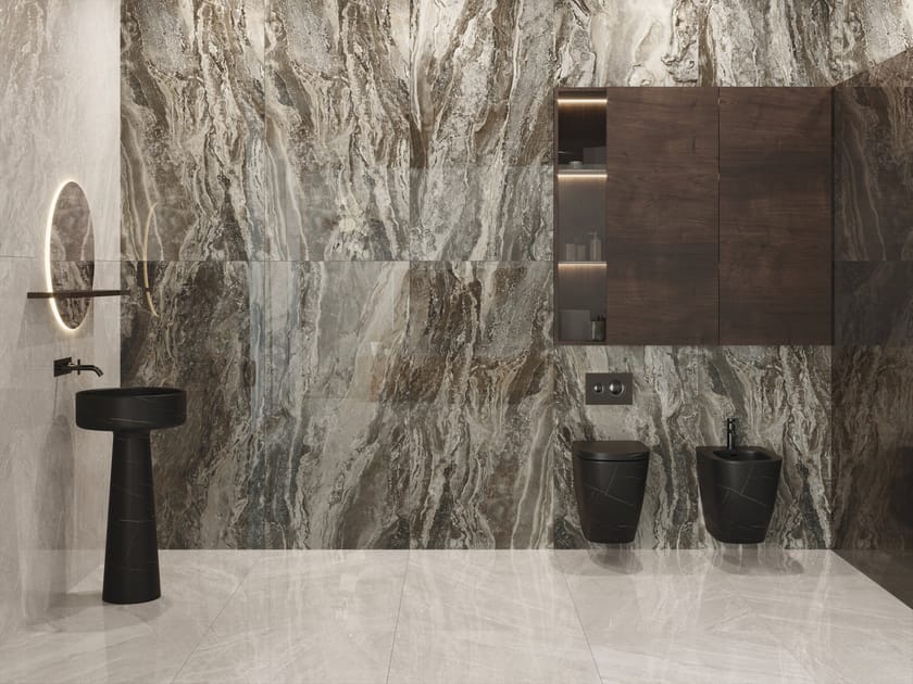 Porcelain stoneware wall/floor tiles with marble effect OROBICO By Museum
