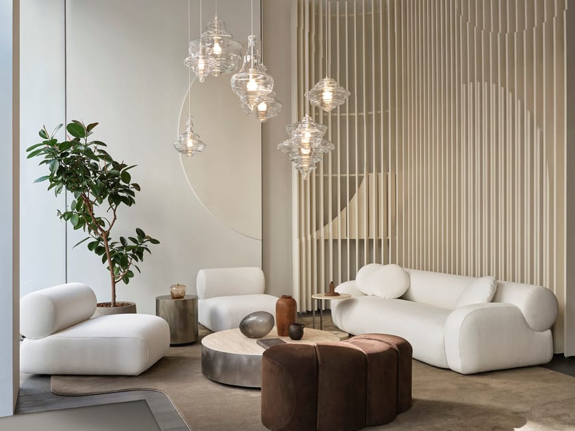 OSCAR 3 seater fabric sofa By Meridiani | design Andrea Parisio