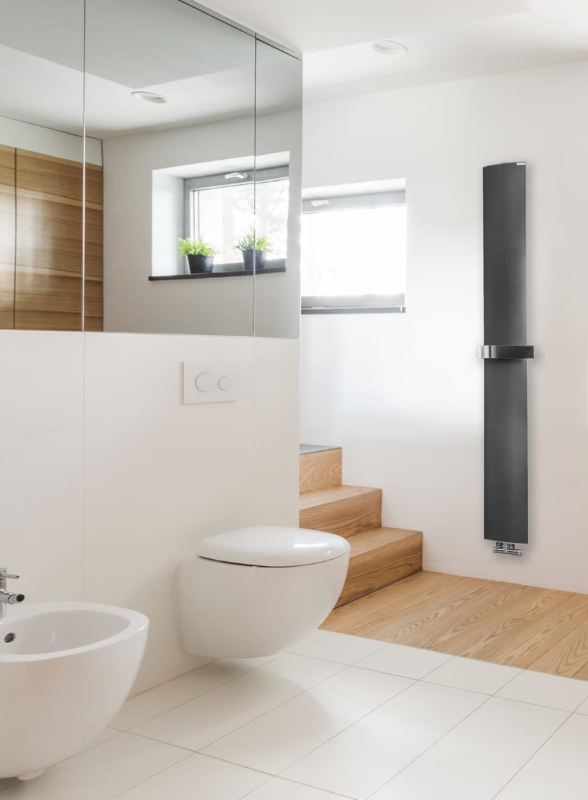 Wall-mounted aluminium decorative radiator OTHELLO MONO SLIM By RIDEA