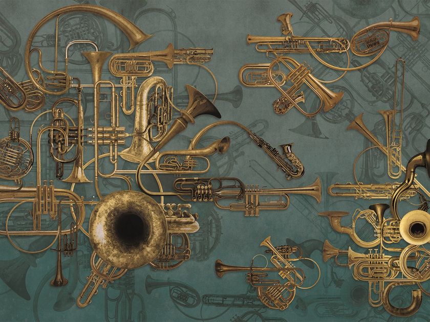 OTTONI MACHINE Wallpaper By Skinwall | design Federico Bandini