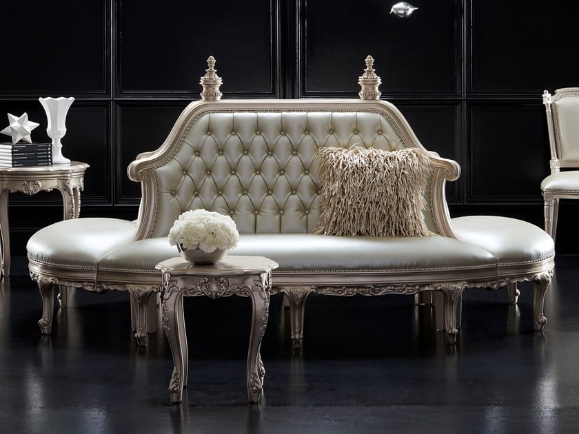 Tufted round bench with back OVAL SECTIONAL By POLaRT