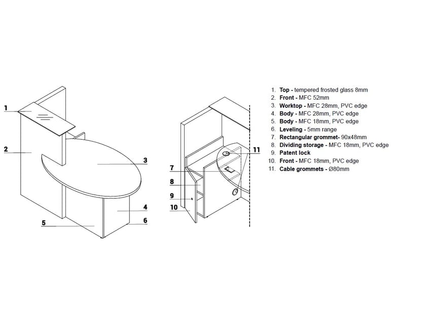 OVO | Reception desk Reception desk By MDD
