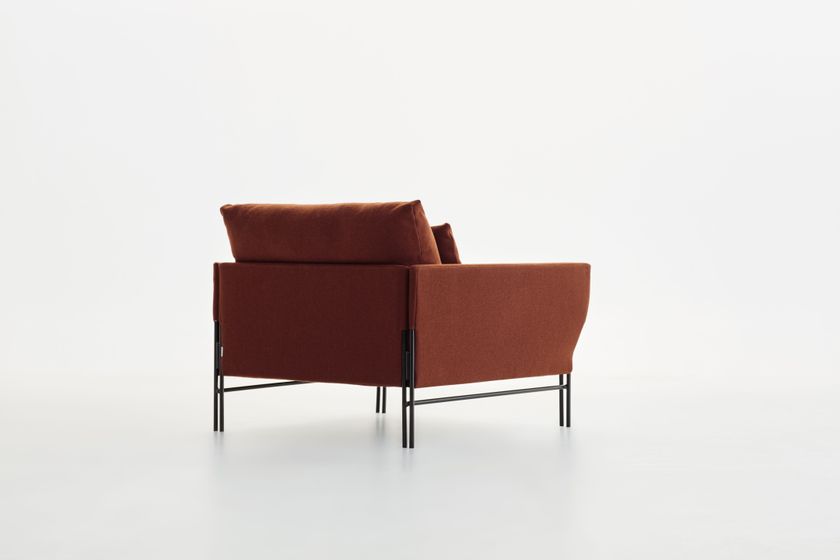 MAJESTIC Fabric armchair with armrests By Omelette Editions