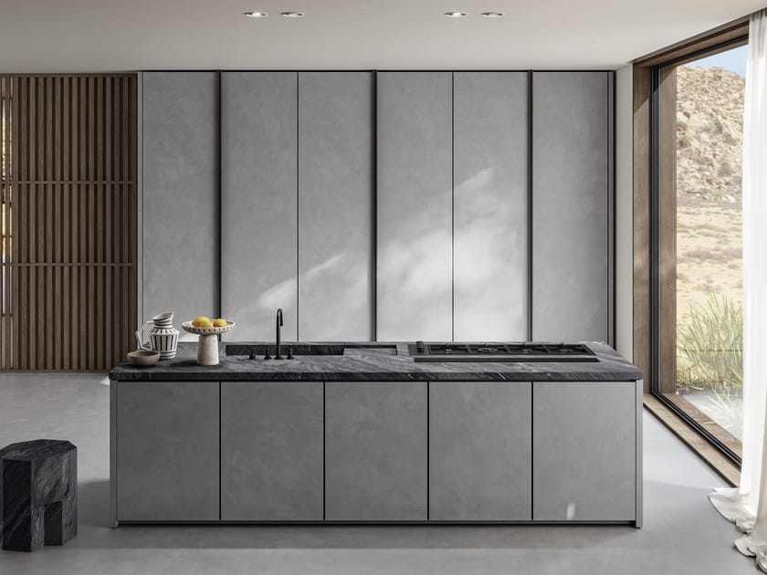 CONCRETE GRAPHITE Rivestimento in gres porcellanato effetto cemento By ...