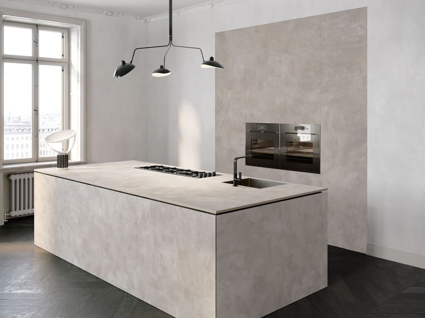 CONCRETE LIGHT GREY Rivestimento in gres porcellanato effetto cemento By Optimum Surfaces