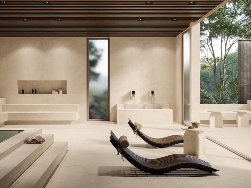 LIMESTONE IVORY Porcelain stoneware wall tiles with stone effect By ...