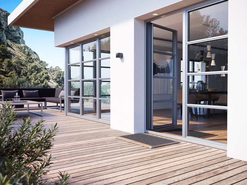 Luxury outdoor mat 90 x 60 cm with teak Doormat By RiZZ Design