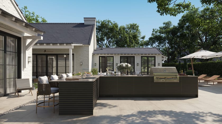 HOUSE IN THE HAMPTONS Outdoor kitchen By Outopia