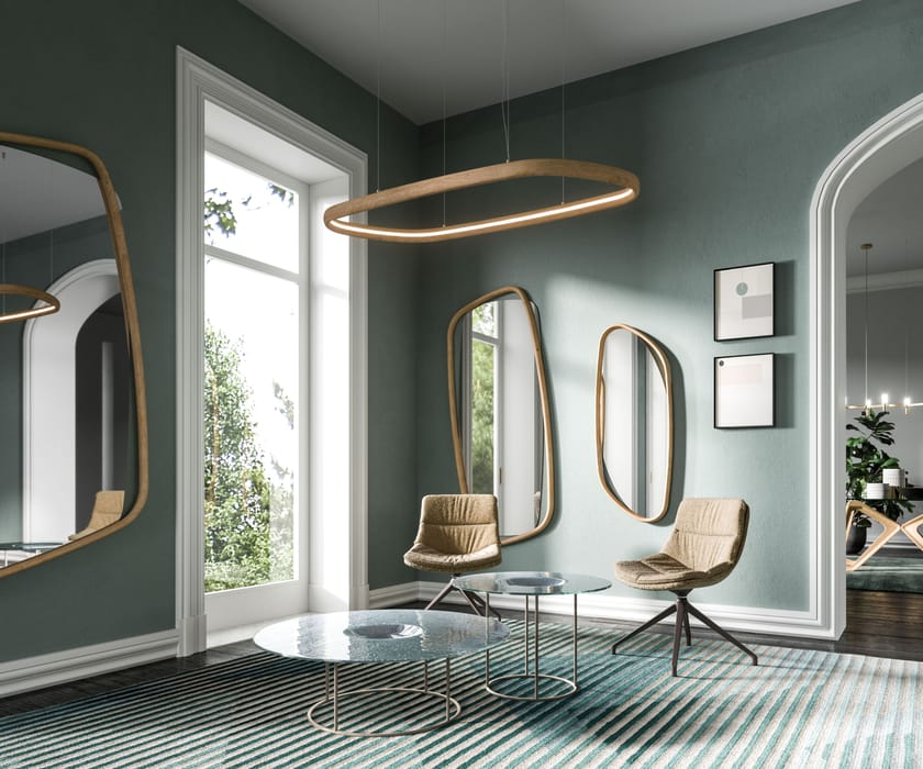 GOLDEN WOOD Rectangular wall-mounted mirror By Ozzio Italia | design ...