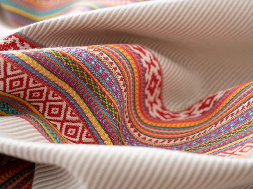 Striped cotton upholstery fabric PACHA Ethno Collection By Backhausen