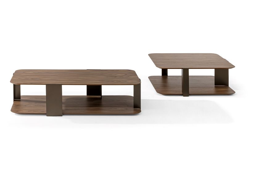 PADDLE Low wooden coffee table By Bonaldo | design Mauro Lipparini