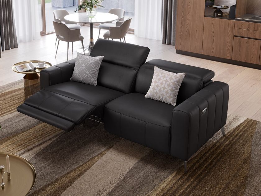 PALERMO 3 seater leather sofa By Sofanella