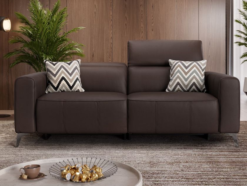 PALERMO 3 seater leather sofa By Sofanella