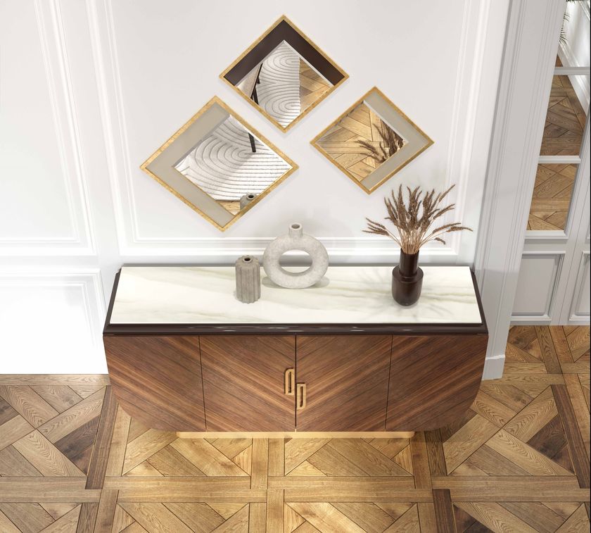 PANAREA | Sideboard Solid wood sideboard with doors By Guerra Vanni
